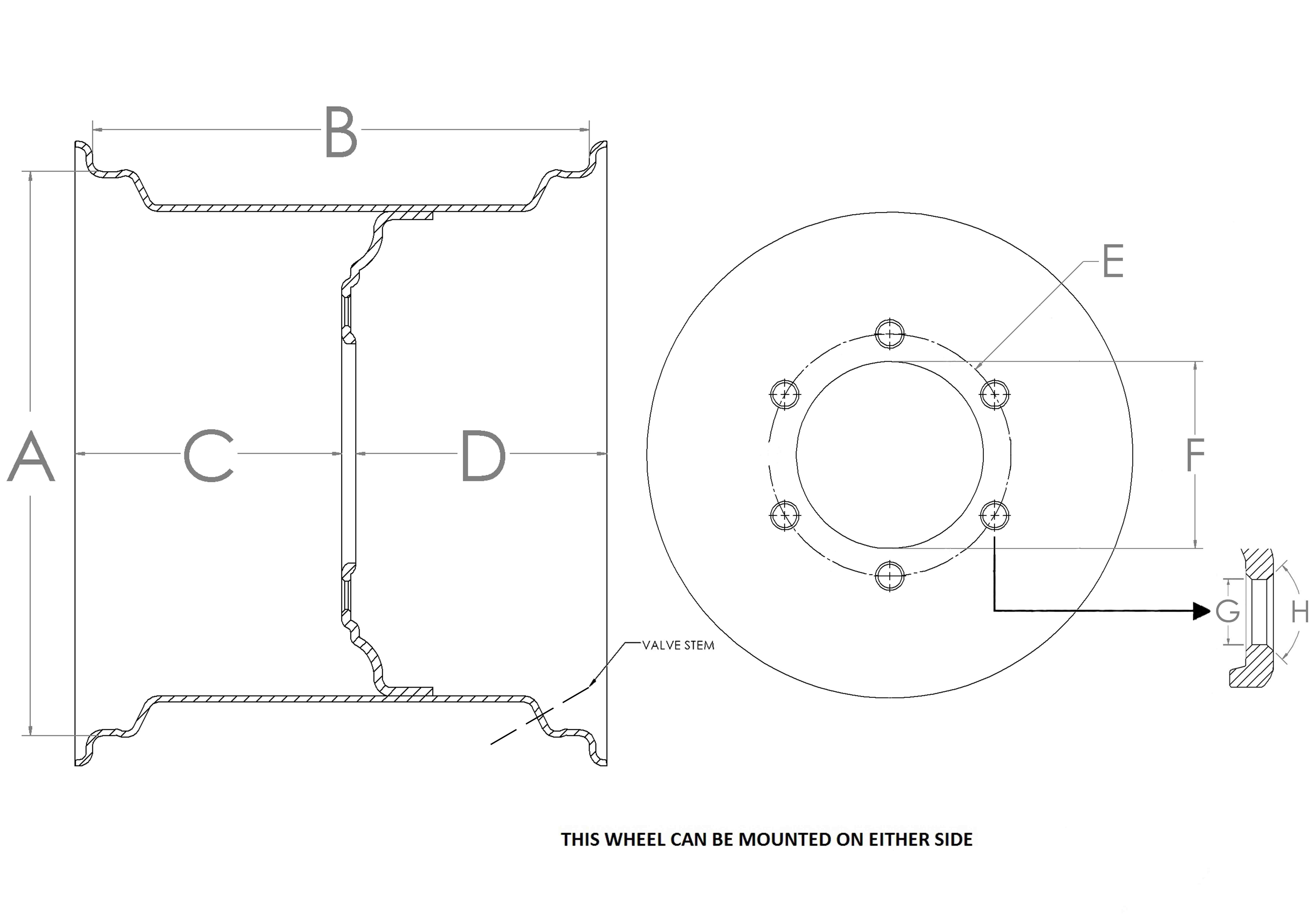 6 Hole Ag Rims with 6 bolt circle, Tractor Front/Implement Wheel Rims ...