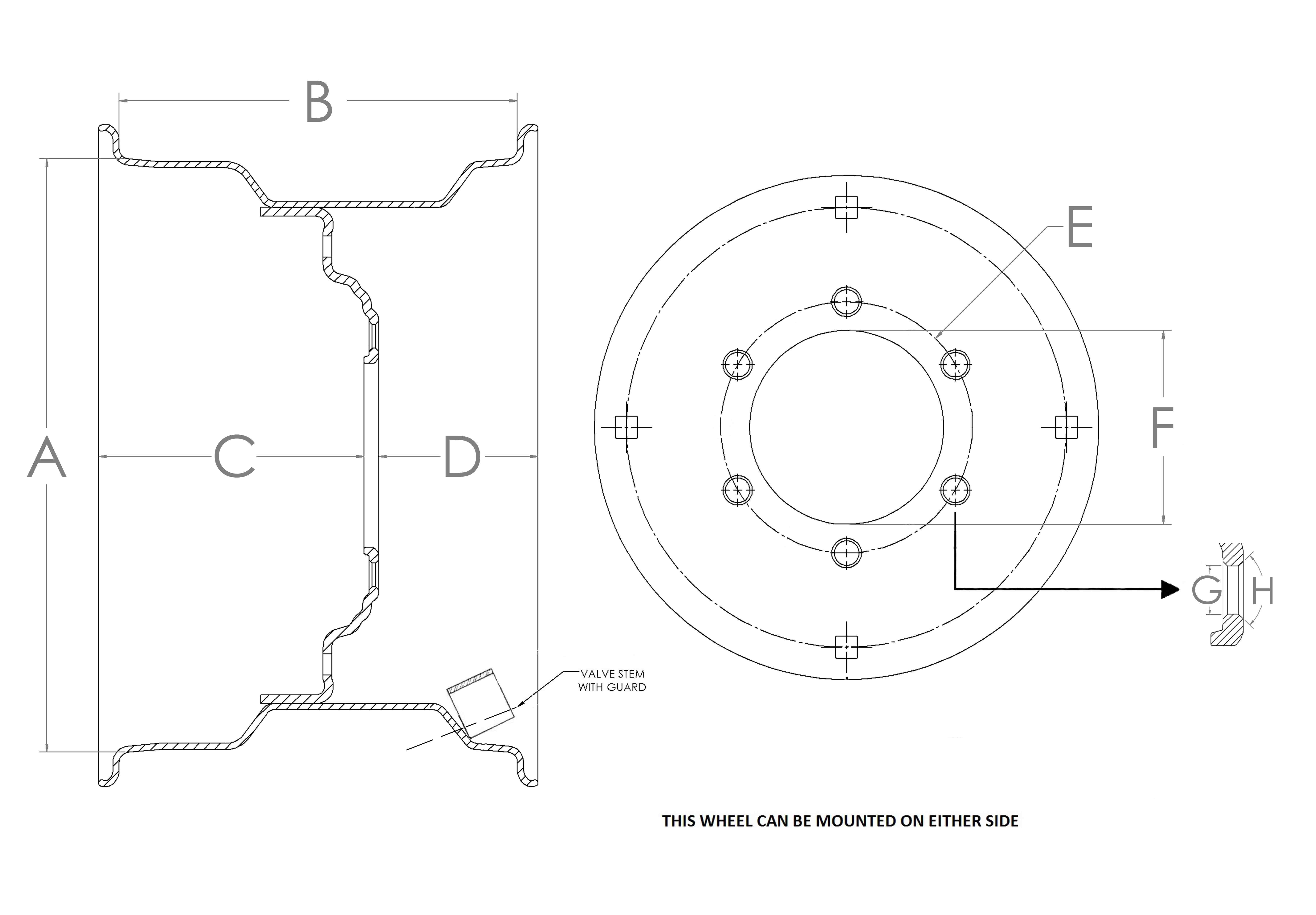 6 Hole Ag Rims with 6 bolt circle, Tractor Front/Implement Wheel Rims ...
