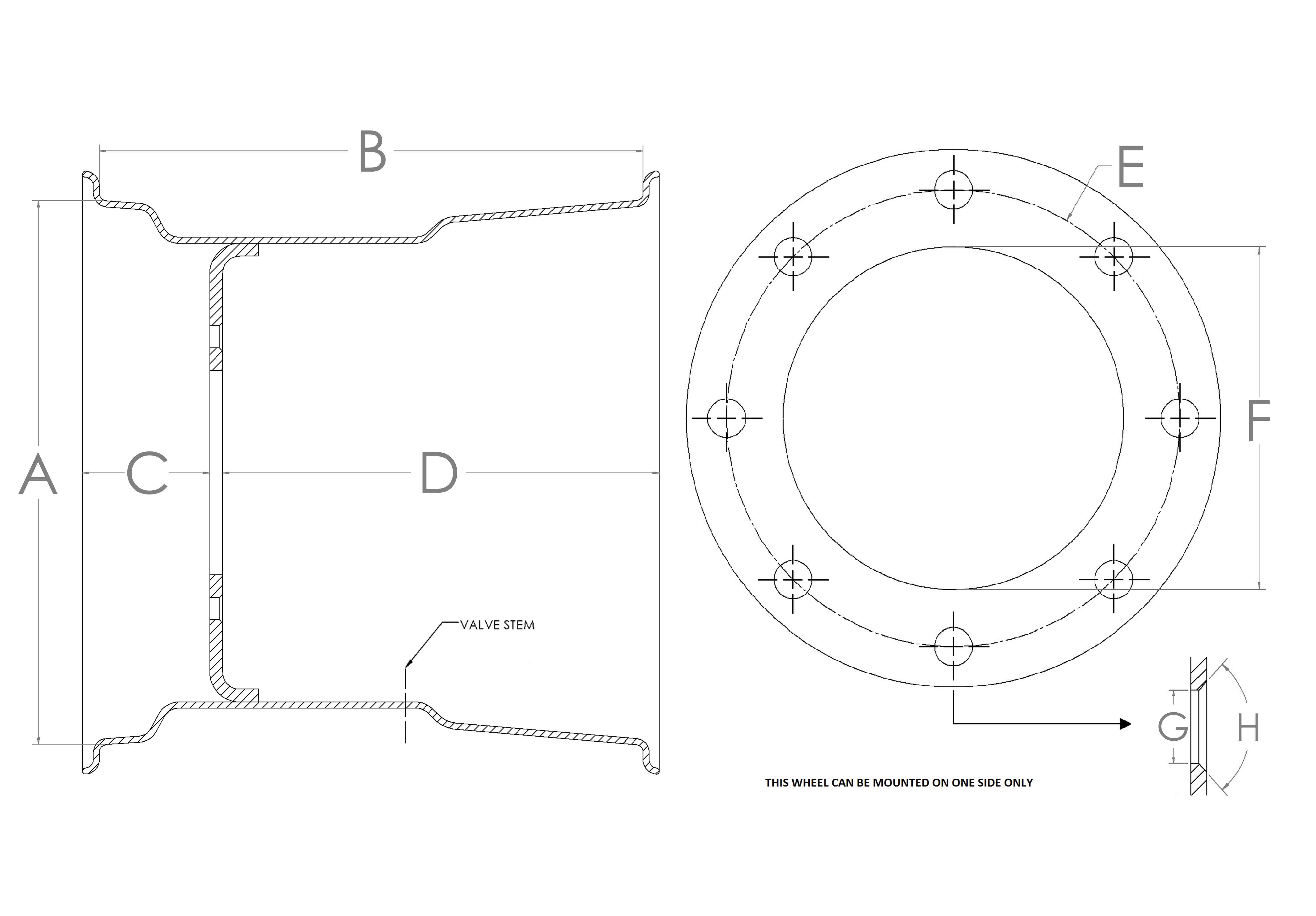 8 Hole Ag Rims with 8 bolt circle, Tractor Front/Implement Wheel Rims ...