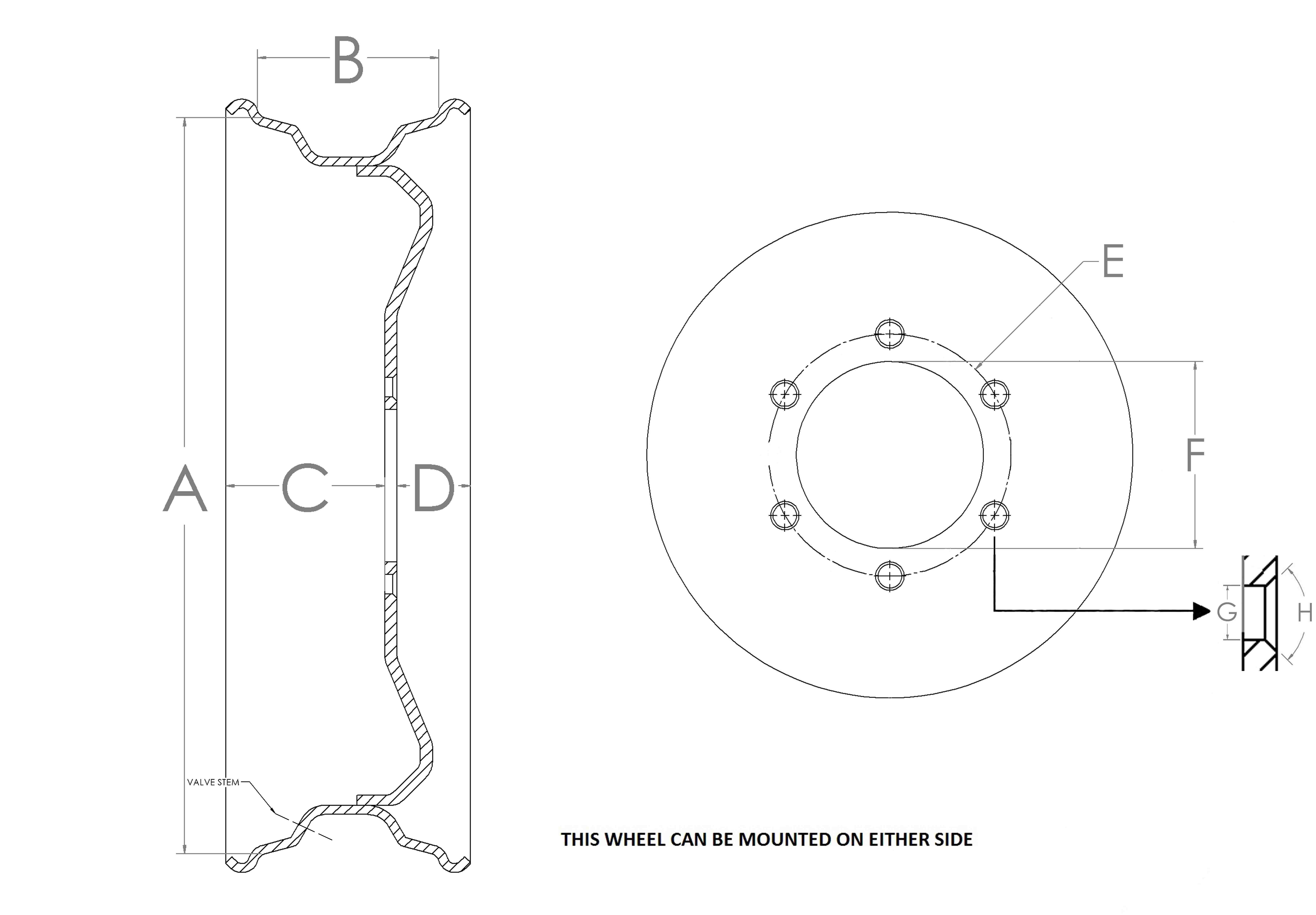 6 Hole Ag Rims with 6 bolt circle, Tractor Front/Implement Wheel Rims ...