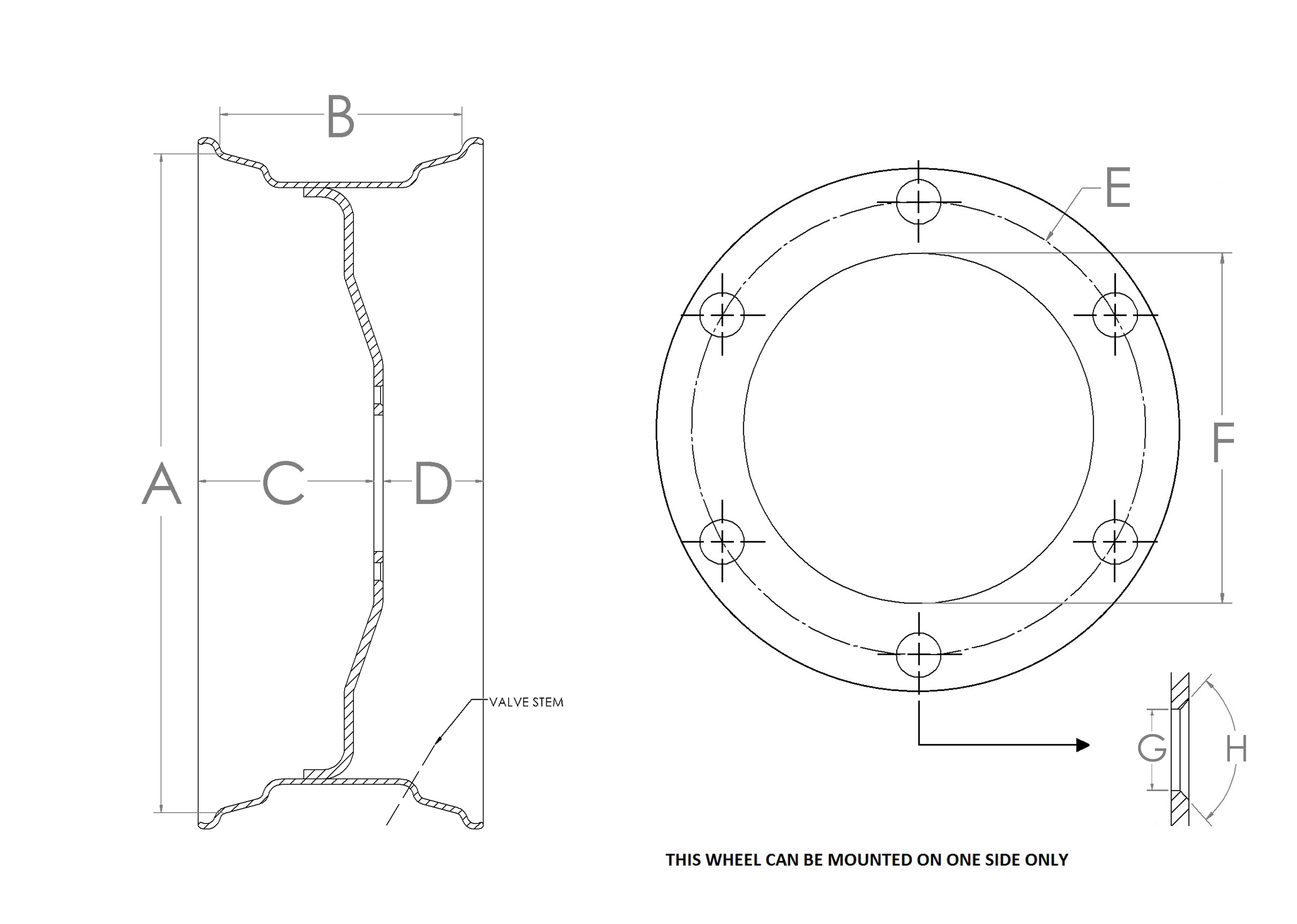6 Hole Ag Rims with 6 bolt circle, Tractor Front/Implement Wheel Rims ...