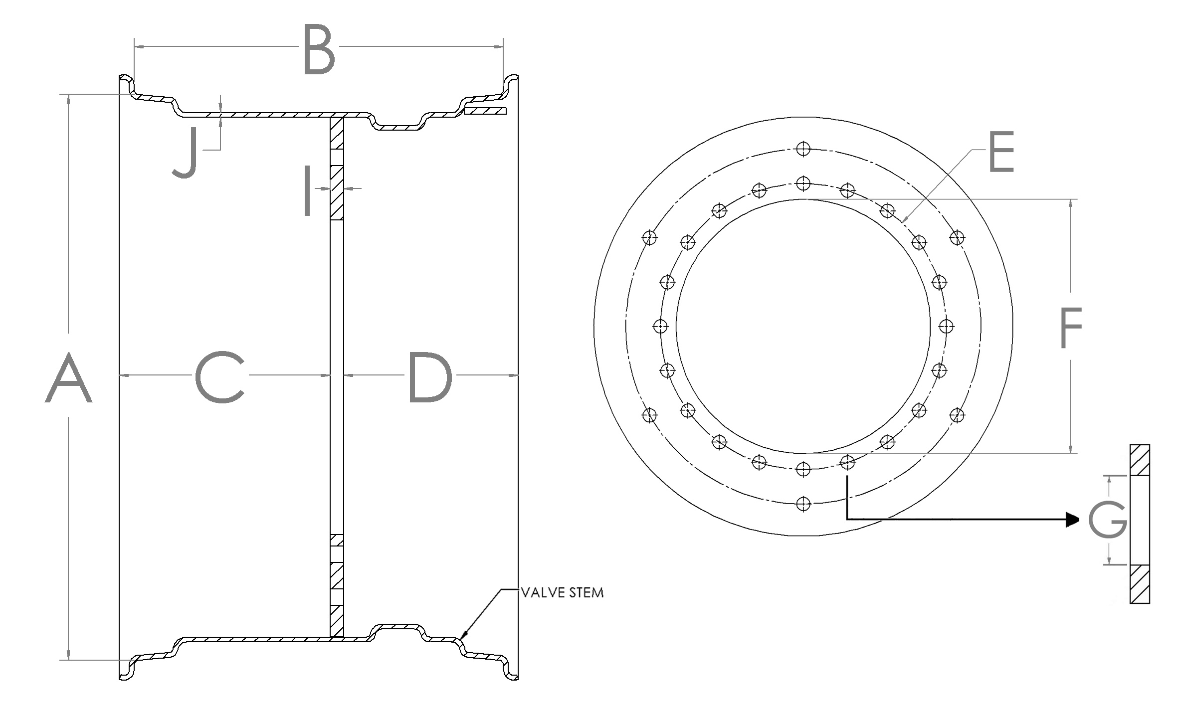 20 Hole Steiger (20.125”BC) Tractor Rims : Wold, United States, Canada