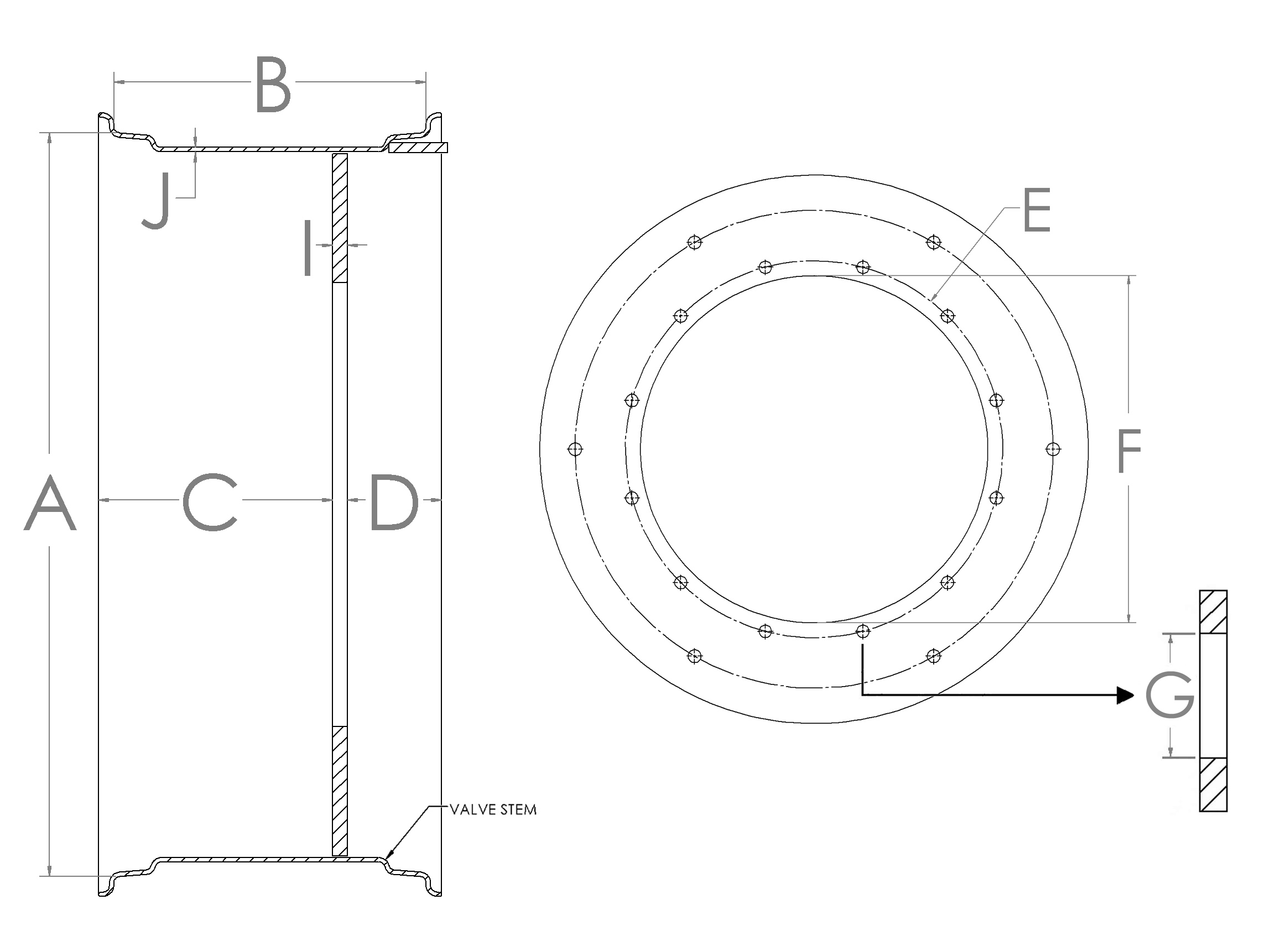 12 Hole Versatile (24.75”bc) Tractor Rims : Wold, United States, Canada