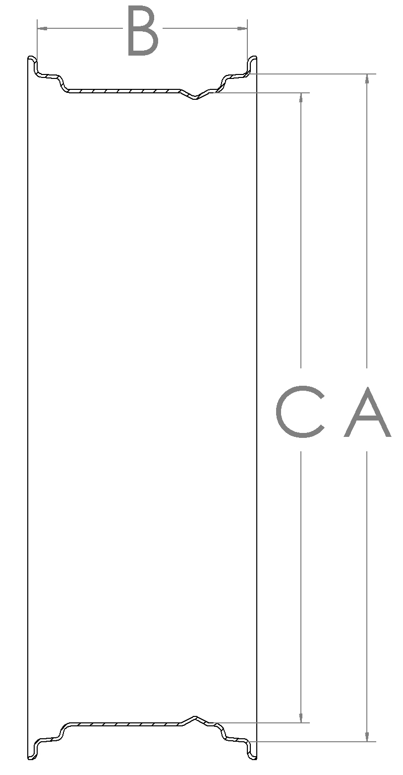 38” wheel casting, Single Bevel Rims, Wold, United States, Canada